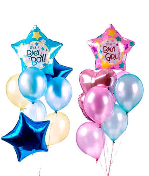 Helio balionas „New Baby“ | Dovanų pristatymas Vilniuje | Juliet Rose