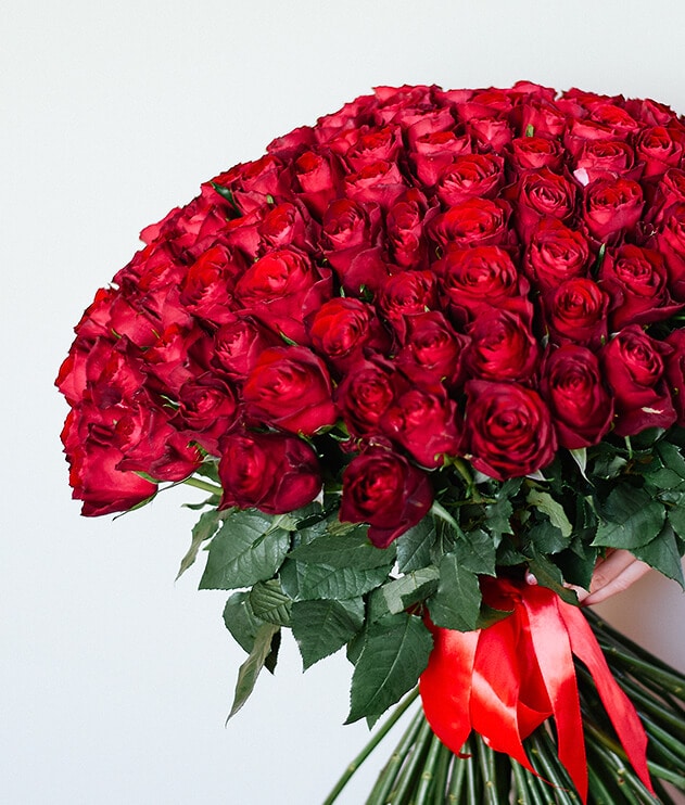 Puokštė 101 raudona rožė su pristatymu Vilniuje | Juliet Rose